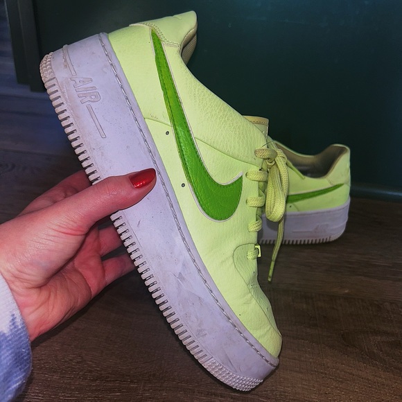 Nike | Shoes | Nike Womens Air Force One Platform Highlighter ...